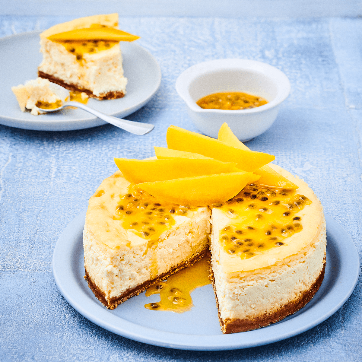 Recette - Cheesecake cuit mangue | Lactalis Foodservice