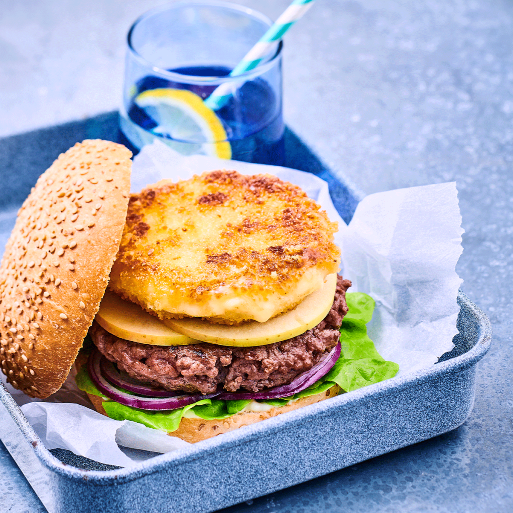 Recette - Burger palet de camembert | Lactalis Foodservice
