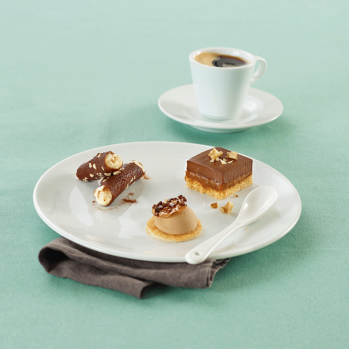 Recette - Café gourmand chocolat | Lactalis Foodservice