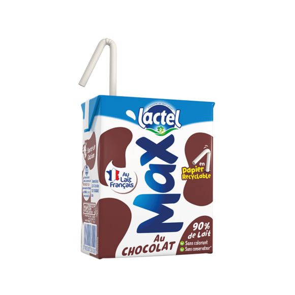 Lactel MAX Lait Demi-Écrémé | Briquette 20cl | Lactalis Foodservice