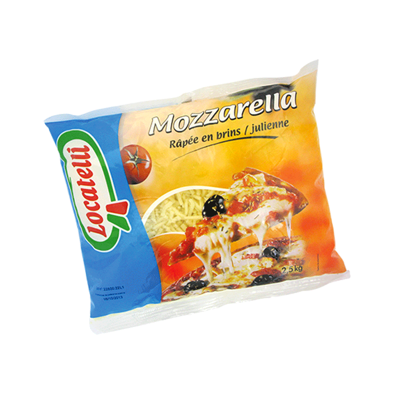 Fromage à Pizza Mozzarella en brins | Sac 2.5kg | Lactalis Foodservice