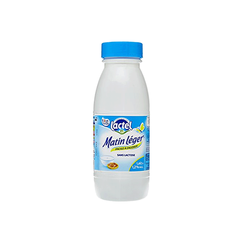 Lait Matin Léger Délactosé UHT | Bouteille 50cl | Lactalis Foodservice