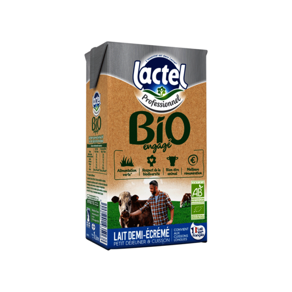Lait Demi-Écrémé UHT Lait de France | Brique 1L | Lactalis Foodservice