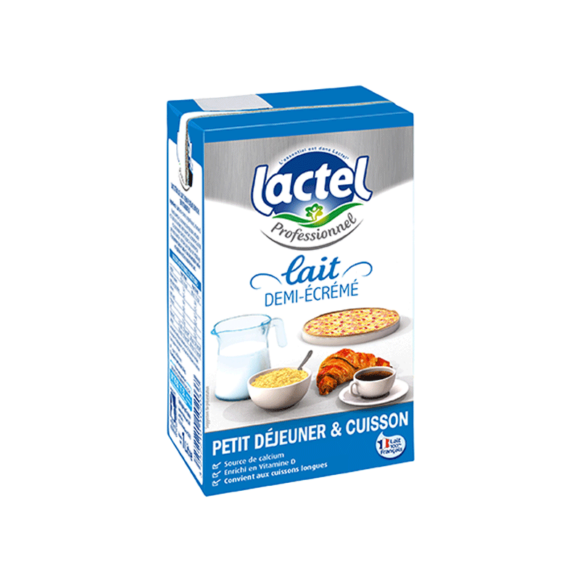 Lait Demi-Écrémé UHT Lait de France | Brique 1L | Lactalis Foodservice
