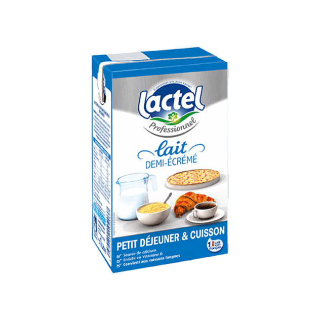 Lait Demi-Écrémé UHT Lait de France | Brique 1L | Lactalis Foodservice