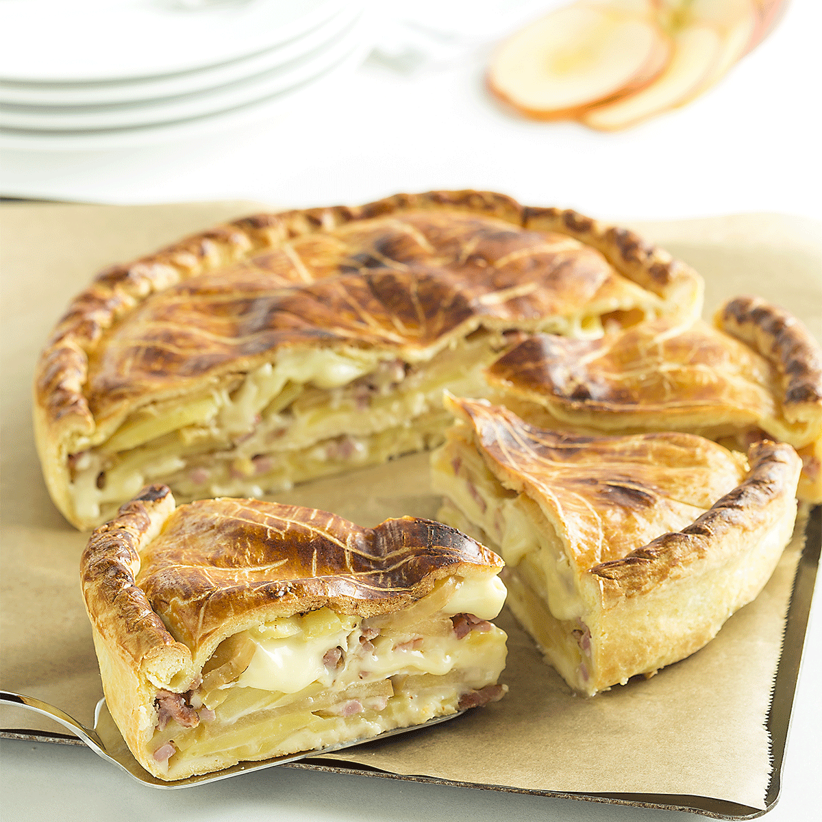 Recette - Tourte Normande au Camembert | Lactalis Foodservice