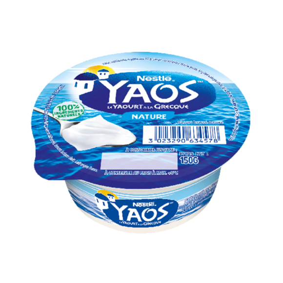 YAOS Yaourt à la Grecque Nature | Pot 150gr | Lactalis Foodservice